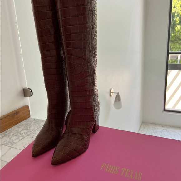 Paris Texas | Shoes | Paris Texas Python Print 0 Heel Boot Brand New | Poshmark